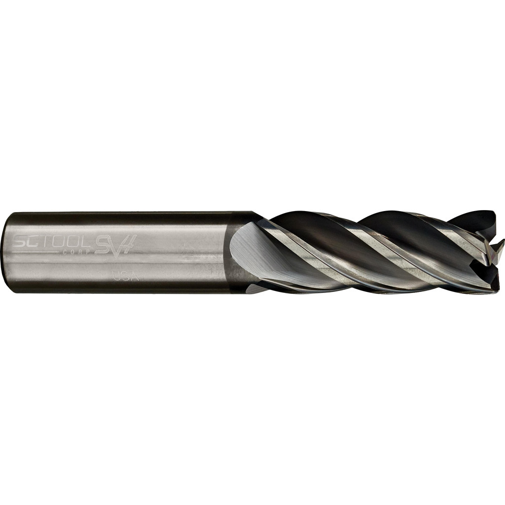 SC Tool - Corner Radius End Mill: 5/16" Dia, 5/8" LOC, 0.015" Radius, 4 ...
