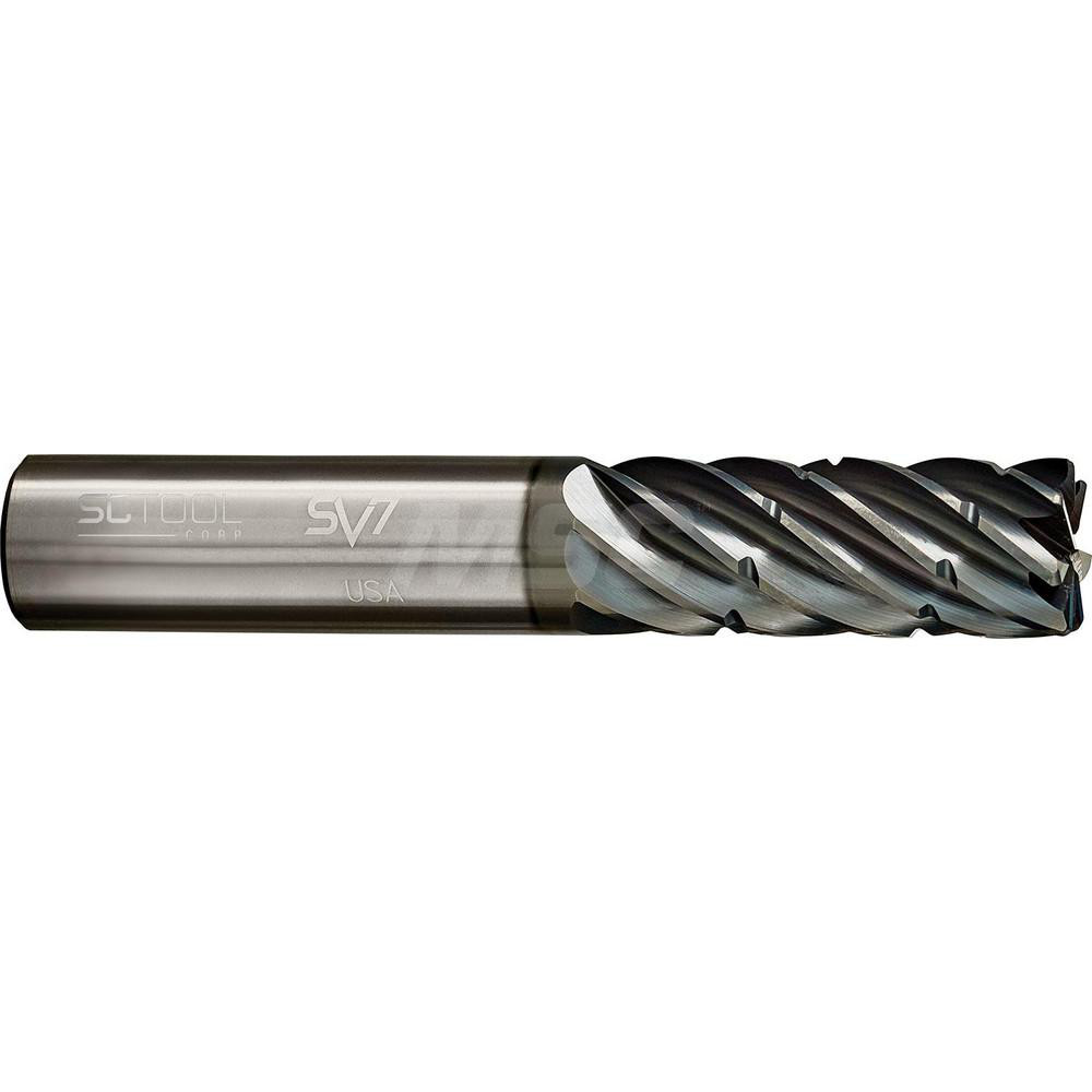 SC Tool - Carbide End Mill 7 Flute 1" Cut 1" Shank 3" LOC 6" OAL .190 ...