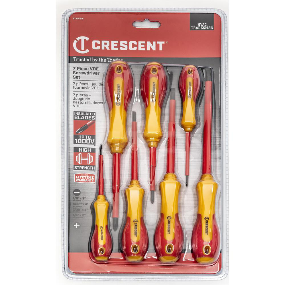 Crescent - Screwdriver Set: 7 Pc, Phillips & Slotted | MSC Direct