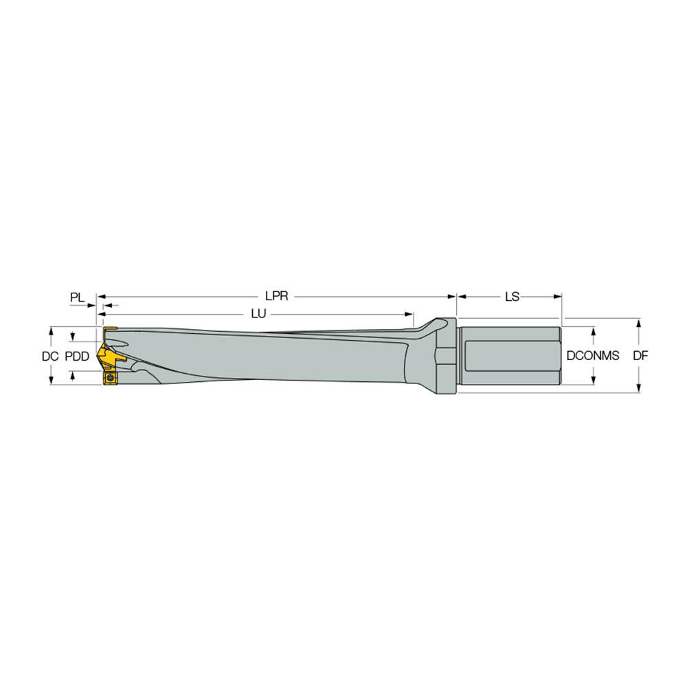 Iscar - Indexable Insert Drill: MNC17505251500850123, 1-3/4" Max Dia ...