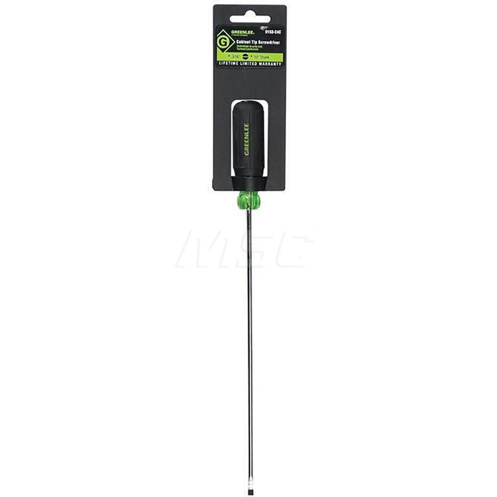 Greenlee - Slotted Screwdriver: 3/16" Width, 13-3/4" OAL | MSC Direct