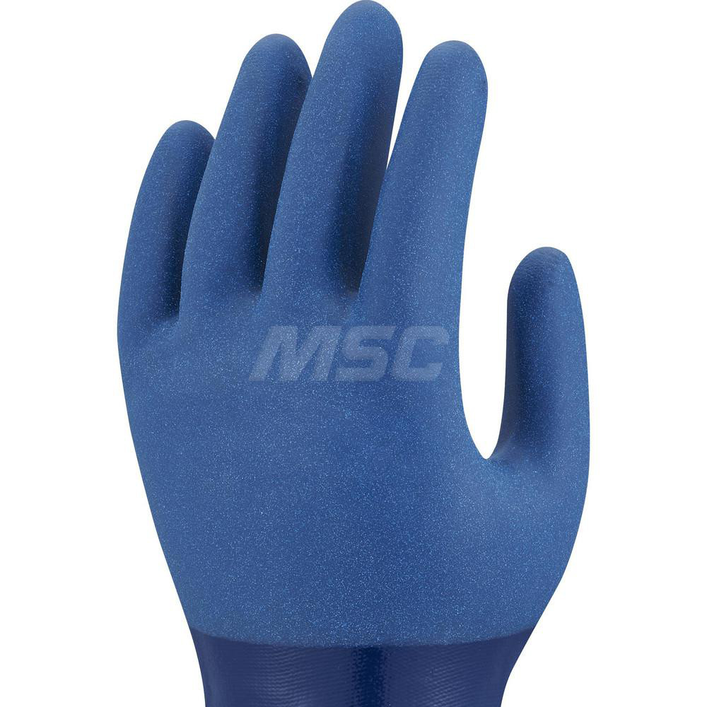 SHOWA - Chemical Resistant Gloves: SHOWA® Size Medium, 11.00 mil, Nitrile-Coated, Nitrile ...