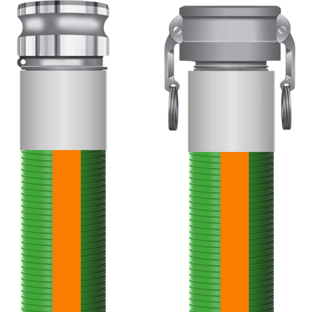RubberWorx - Chemical & Petroleum Hose: 1" ID, 1.52" OD, 20' Long, Male ...
