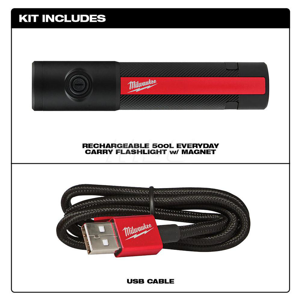 Milwaukee Tool - Rechargeable 500L Everyday Carry Flashlight w/ Magnet ...