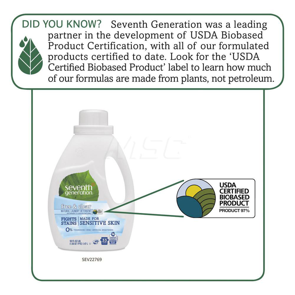 Seventh Generation - Laundry Detergent; Form: Liquid ; Container Type ...