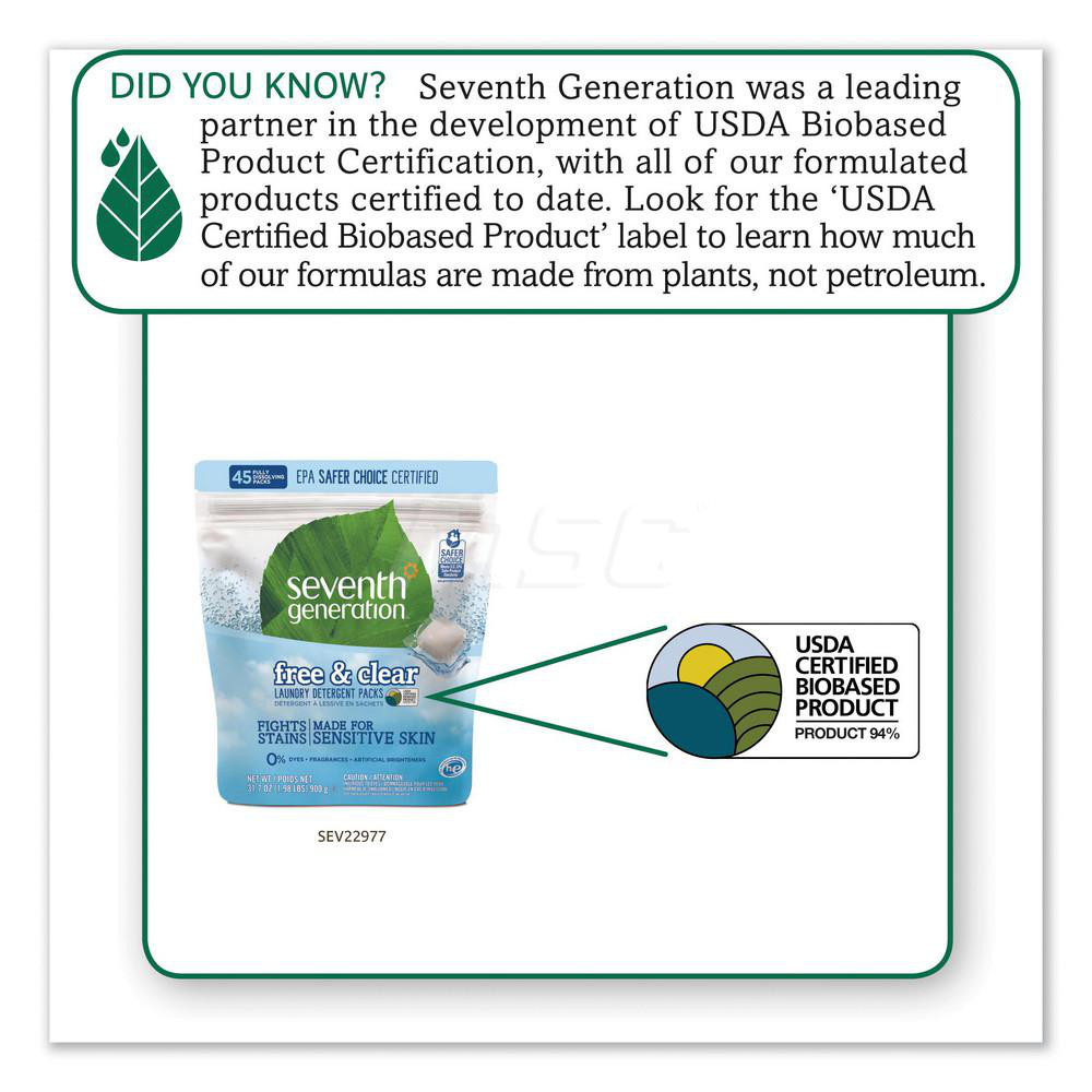 Seventh Generation - Laundry Detergent: Powder, 31.7 gal Packet | MSC ...
