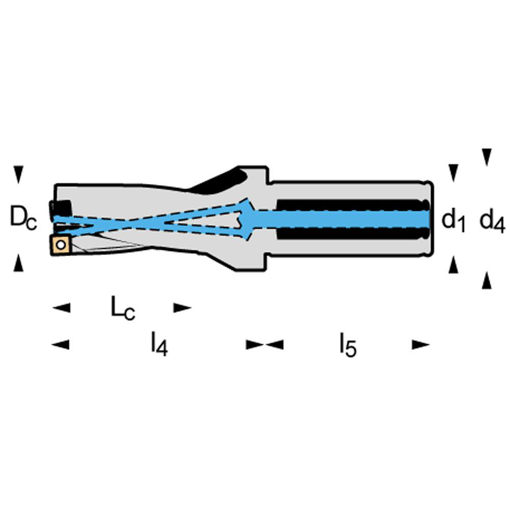 Walter - Indexable Insert Drill: D4120.02-25.40F31-P44, 1" Max Dia, 2 ...