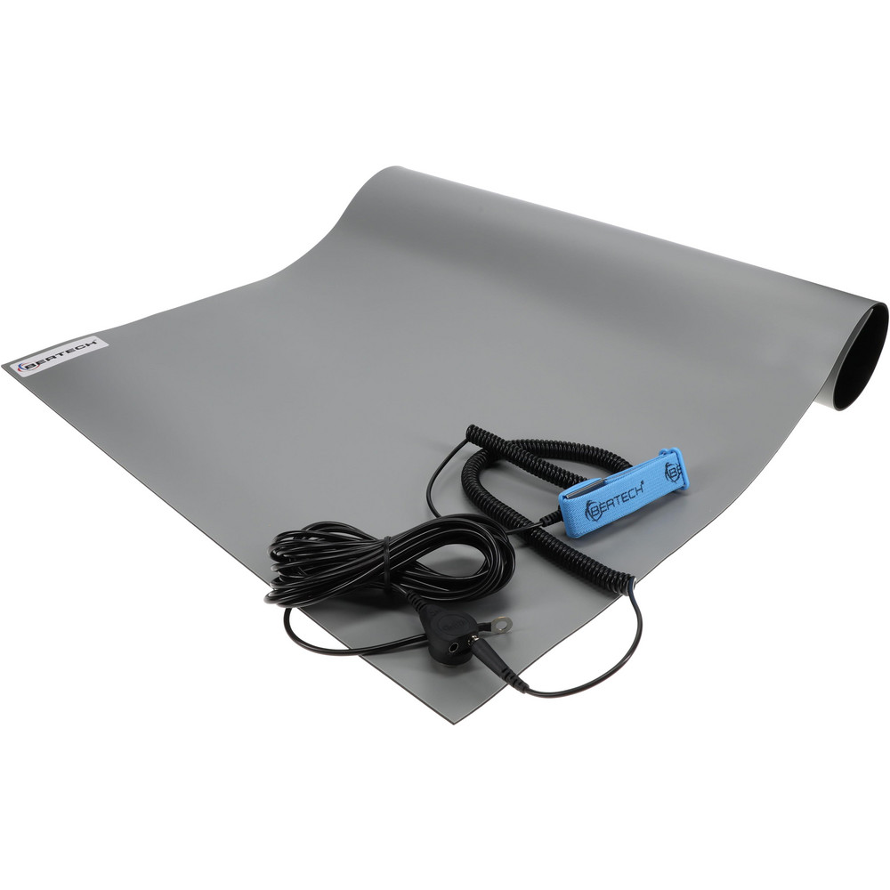 Bertech - Anti-Static Table Mat: Rubber, 2' OAL, 1.5' OAW, 0.08" Thick ...