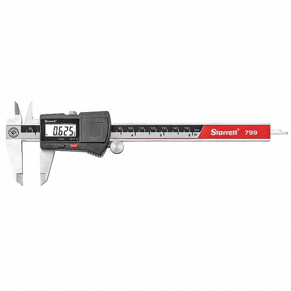 Starrett - Electronic Caliper: 150.00 mm, 6", 0.01 mm, 0.0005 ...