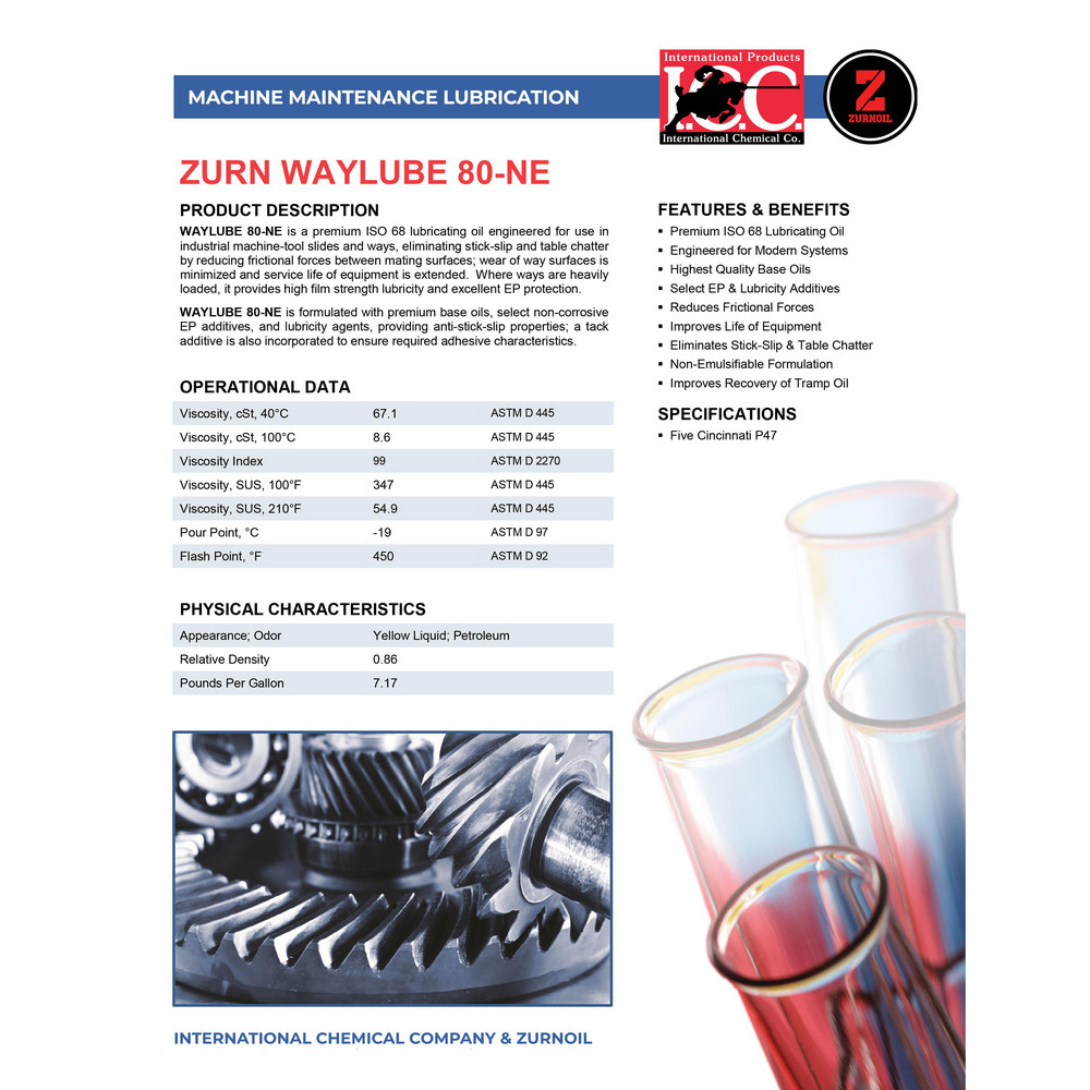 International Chemical - Way Oil: ZURN WAYLUBE, 5 gal (Pail) Pail | MSC ...