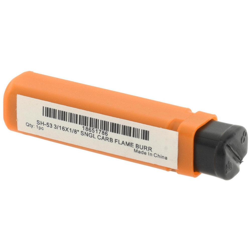 Hertel - Abrasive Bur: SH-53, 3/16" Cut Dia, Flame, Single Cut | MSC Direct