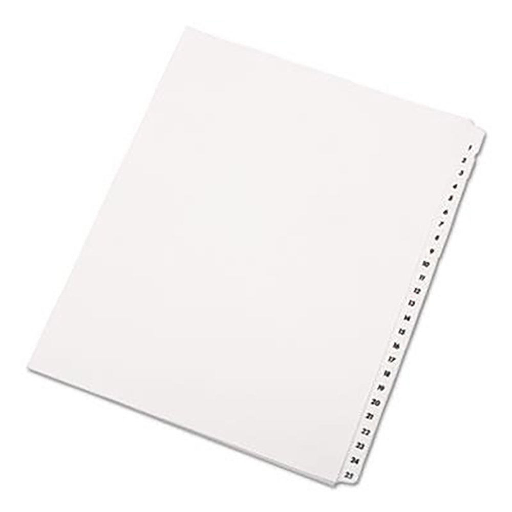 AbilityOne - Tabs, Indexes & Dividers: Tab Divider, White, White | MSC ...