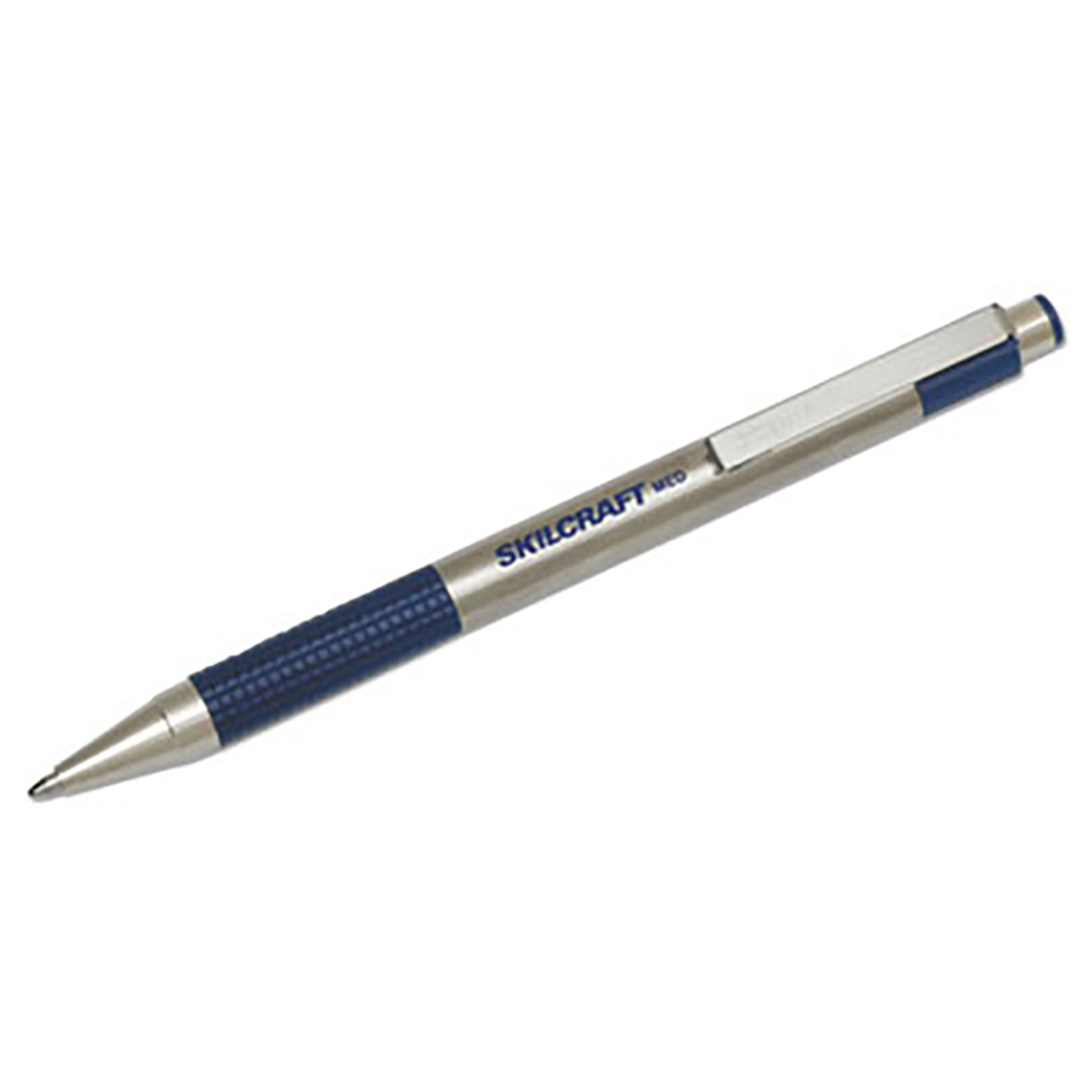 AbilityOne - Retractable Pen: Medium Tip, Blue Ink | MSC Direct