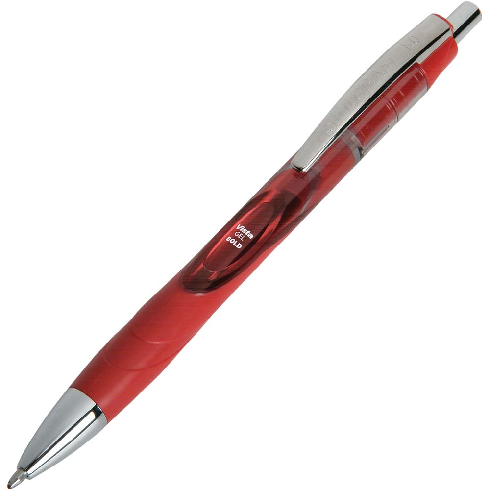 AbilityOne - Gel Pen: 1 mm Tip, Red Ink | MSC Direct