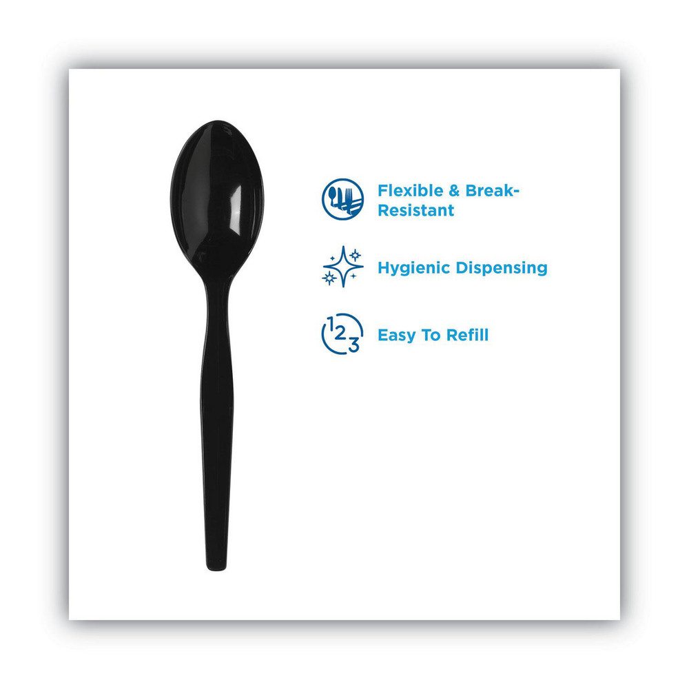 Dixie - SmartStock Plastic Cutlery Refill, Spoons, 6", Black, 40 Pack ...