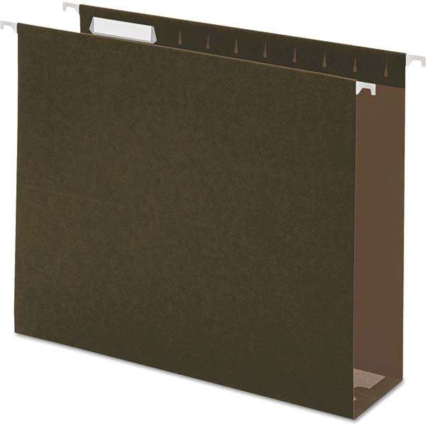 UNIVERSAL - Hanging File Folder with Box Bottom: Letter, Green, 25/Pack ...