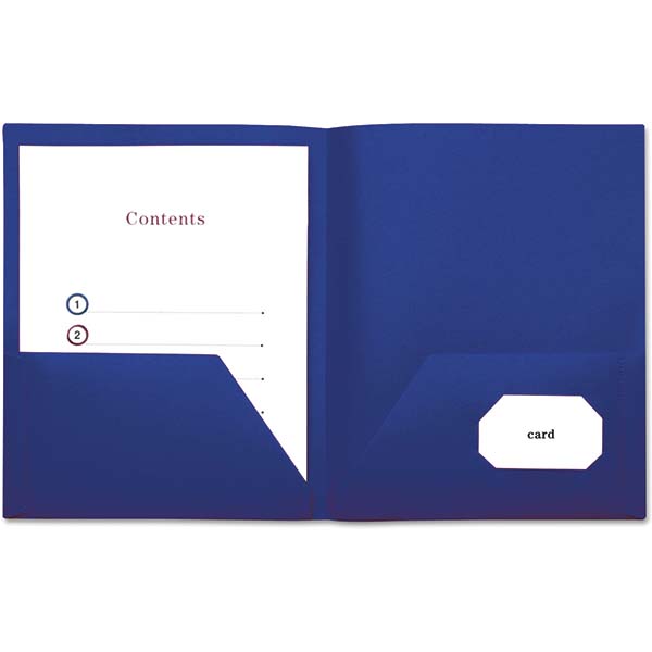 UNIVERSAL - Pocket Folder: Letter, Navy Blue, 10/Pack | MSC Direct