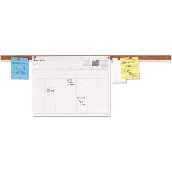 UNIVERSAL - Bulletin Board: 24" Width, 1" Height, Brown | MSC Direct