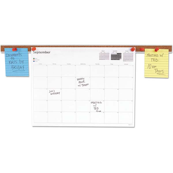UNIVERSAL - Bulletin Board: 18" Width, 1" Height, Brown | MSC Direct