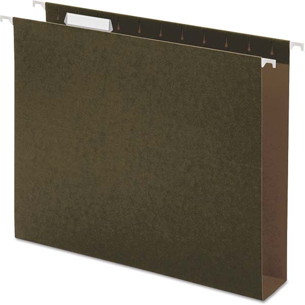 UNIVERSAL - Hanging File Folder with Box Bottom: Letter, Green, 25/Pack ...