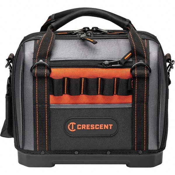 Crescent - 32 Pocket, Polyester, Black/Orange Closed Top Tool Bag ...