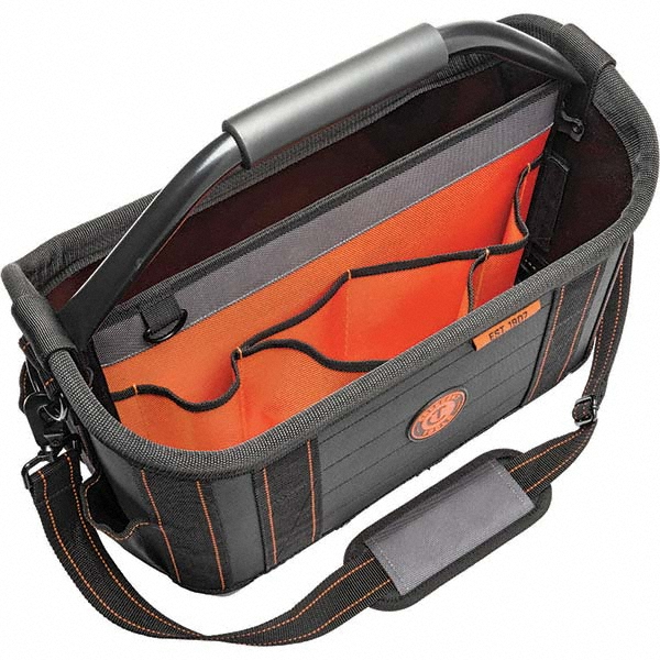 Crescent - 25 Pocket, Polyester, Black/Orange Open Top Tool Bag ...