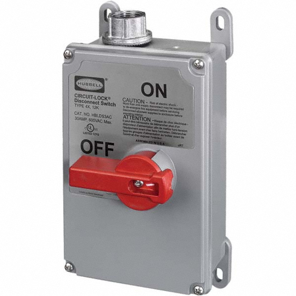 Hubbell Wiring Device-Kellems - Cam & Disconnect Switch: Enclosed, 30 ...