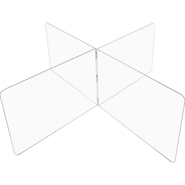 USA Industrials - Social Distancing Partition: 96" OAW, 24" OAH, Clear ...