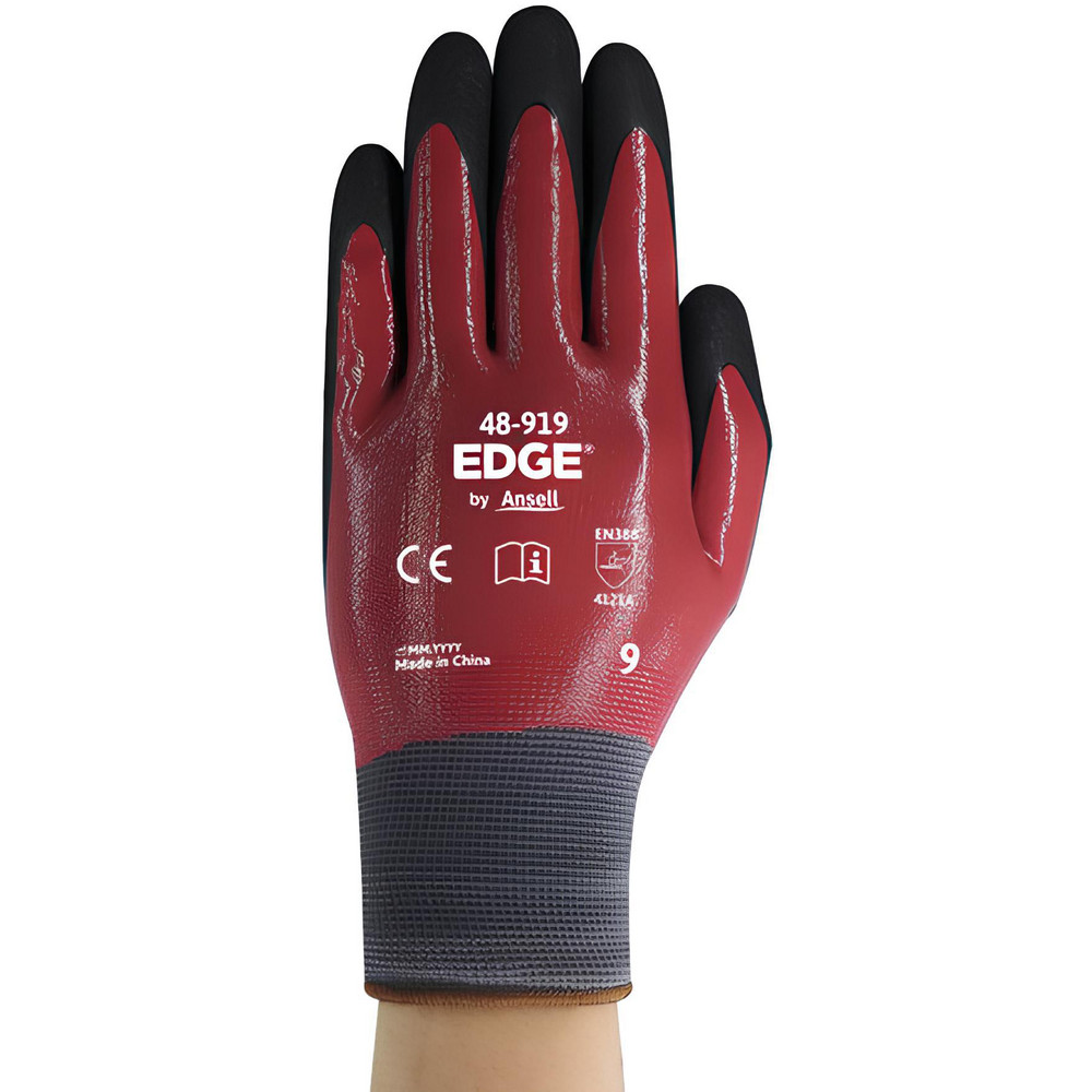 Ansell - Work Gloves: Edge® 48-919, Size Large, Nitrile-Coated Polyester, General Purpose | MSC ...