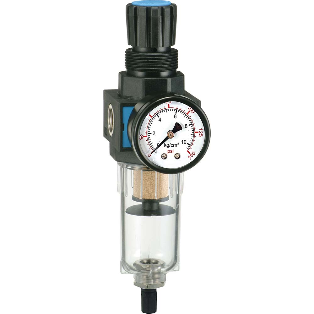 PRO-SOURCE - 1/4 NPT Miniature FRL Unit with Sight Glass & Pressure Gauge - 19239326 - MSC ...