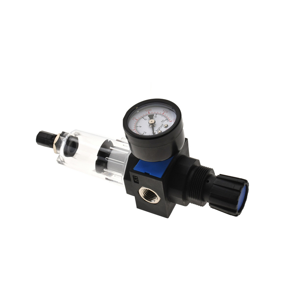 PRO-SOURCE - FRL Combination Unit: 1/4 NPT, Miniature with Pressure Gauge | MSC Direct