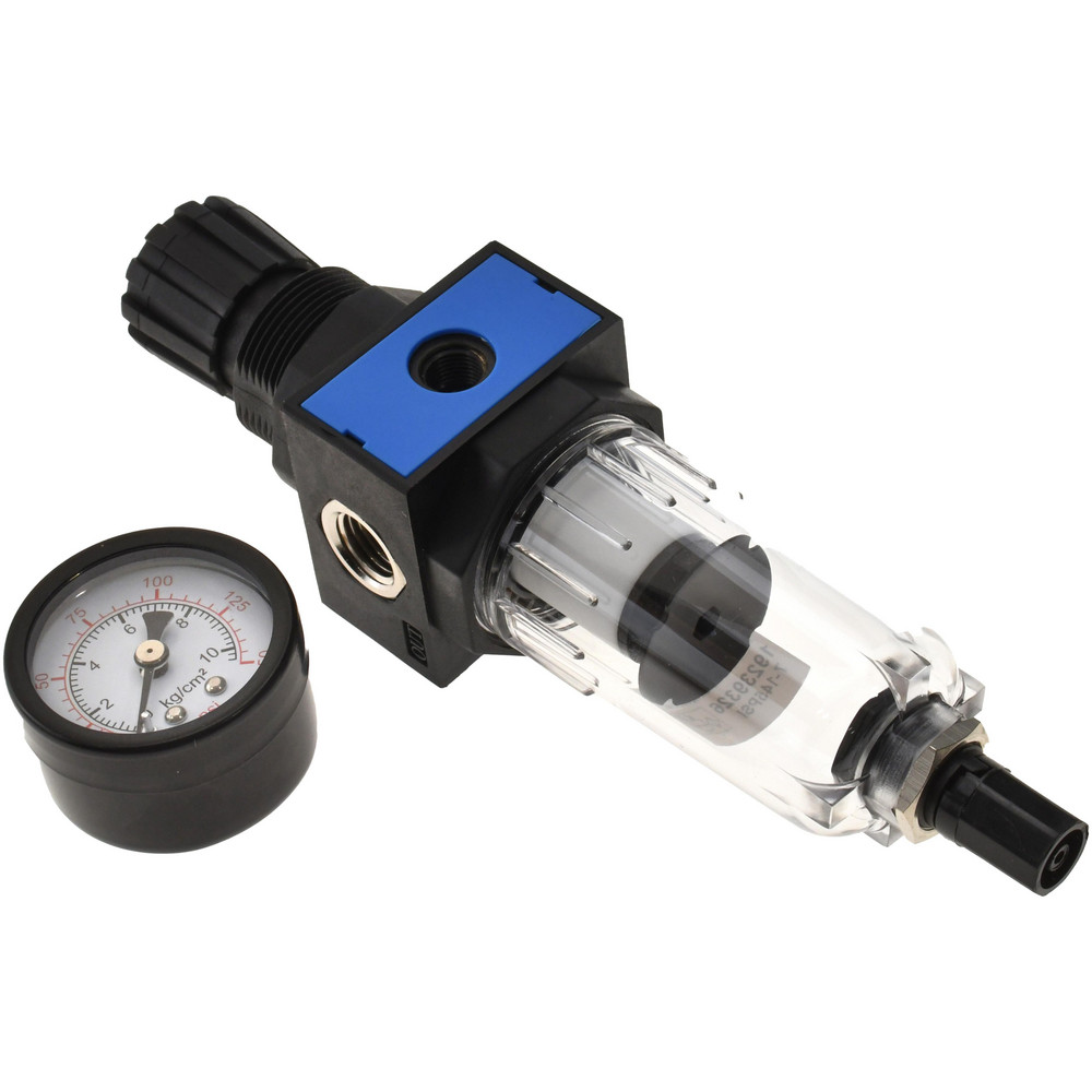 PRO-SOURCE - FRL Combination Unit: 1/4 NPT, Miniature with Pressure Gauge | MSC Direct