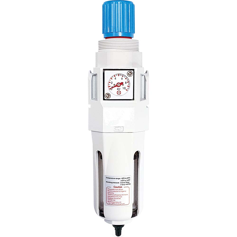 PRO-SOURCE - 1/2 NPT Standard FRL Unit with Sight Glass & Pressure ...