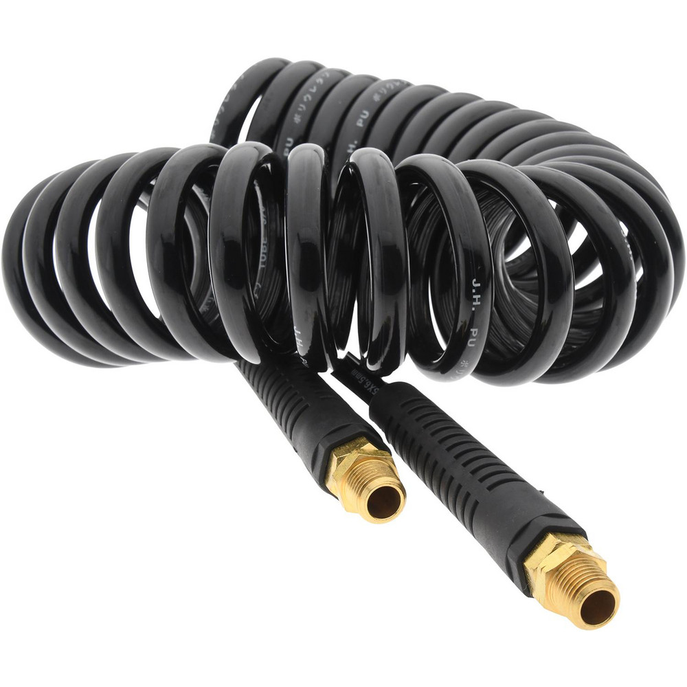 PRO-SOURCE - Coiled & Self Storing Hose: 1/4" ID, 15' Long, MNPT | MSC ...