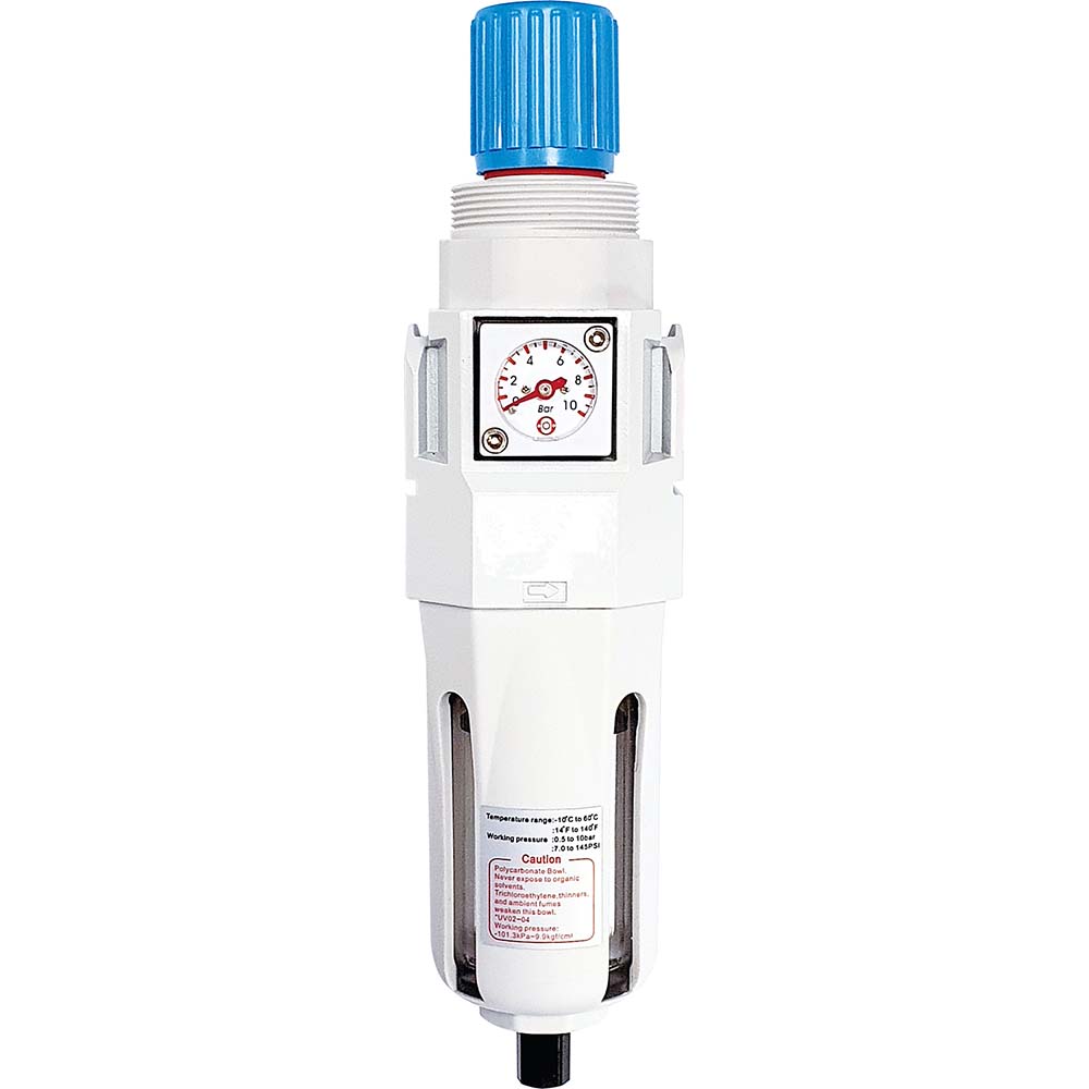 PRO-SOURCE - 1/2 NPT Standard FRL Unit with Sight Glass & Pressure ...