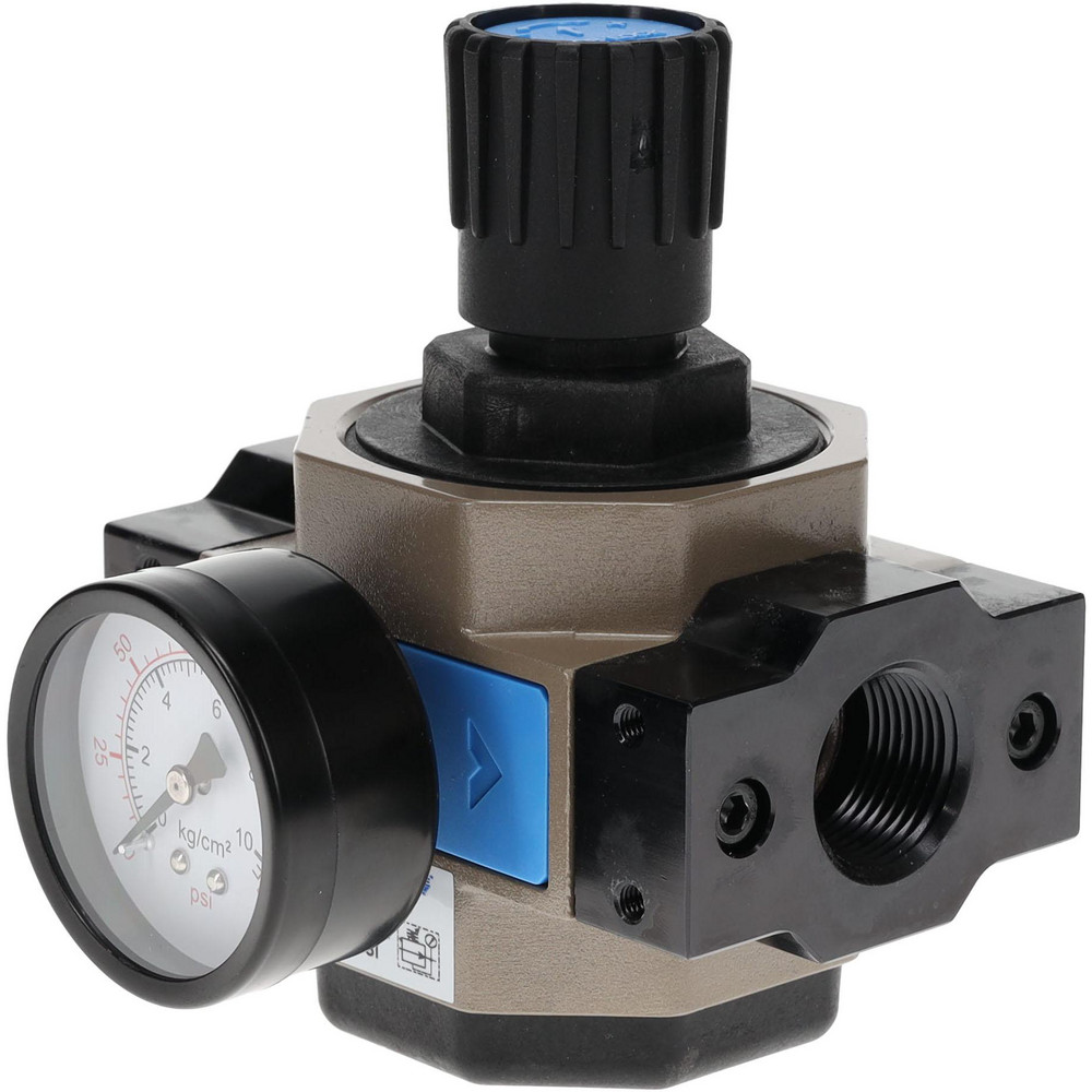 PRO-SOURCE - Compressed Air Regulator: 3/4" NPT, 213 Max psi, Heavy ...