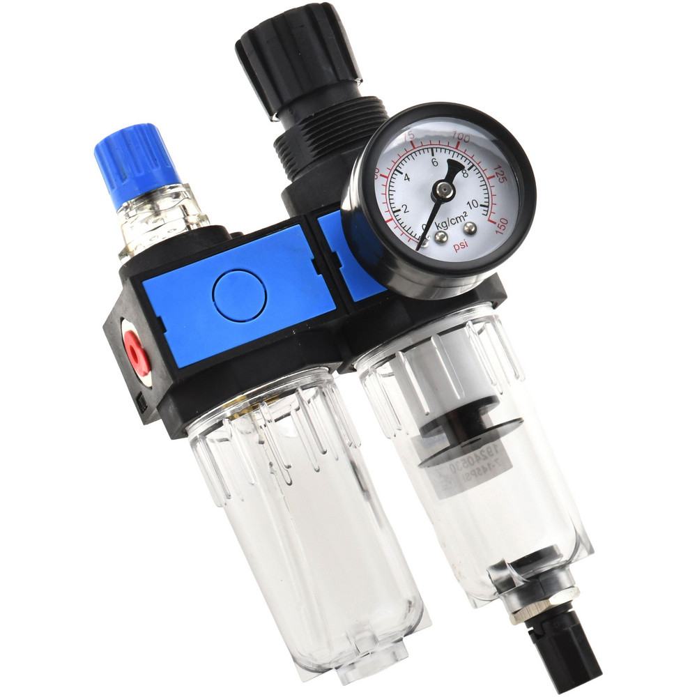 PRO-SOURCE - FRL Combination Unit: 1/8 NPT, Miniature with Pressure Gauge | MSC Direct