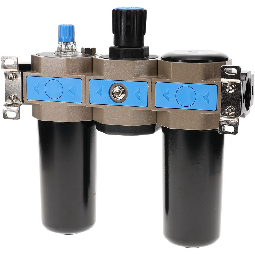 PRO-SOURCE - FRL Combination Unit: 1 NPT, Heavy-Duty with Pressure Gauge | MSC Direct