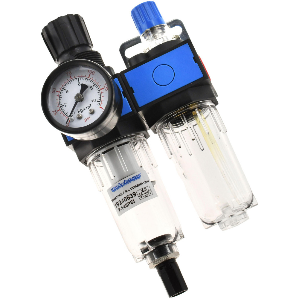 PRO-SOURCE - FRL Combination Unit: 1/4 NPT, Miniature with Pressure Gauge | MSC Direct