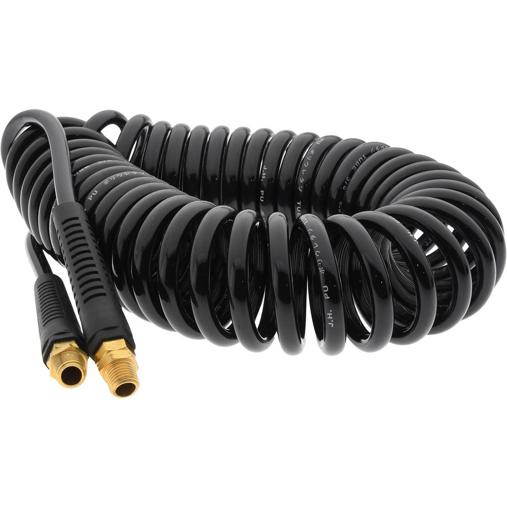 PRO-SOURCE - Coiled & Self Storing Hose: 1/4" ID, 25' Long, MNPT | MSC ...