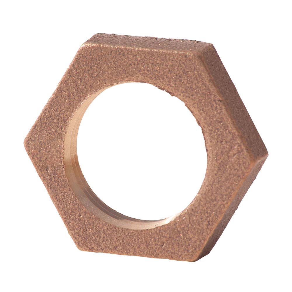 Merit Brass - Brass Pipe Locknut: 1/2" Fitting, FNPT, Class 125, Lead ...