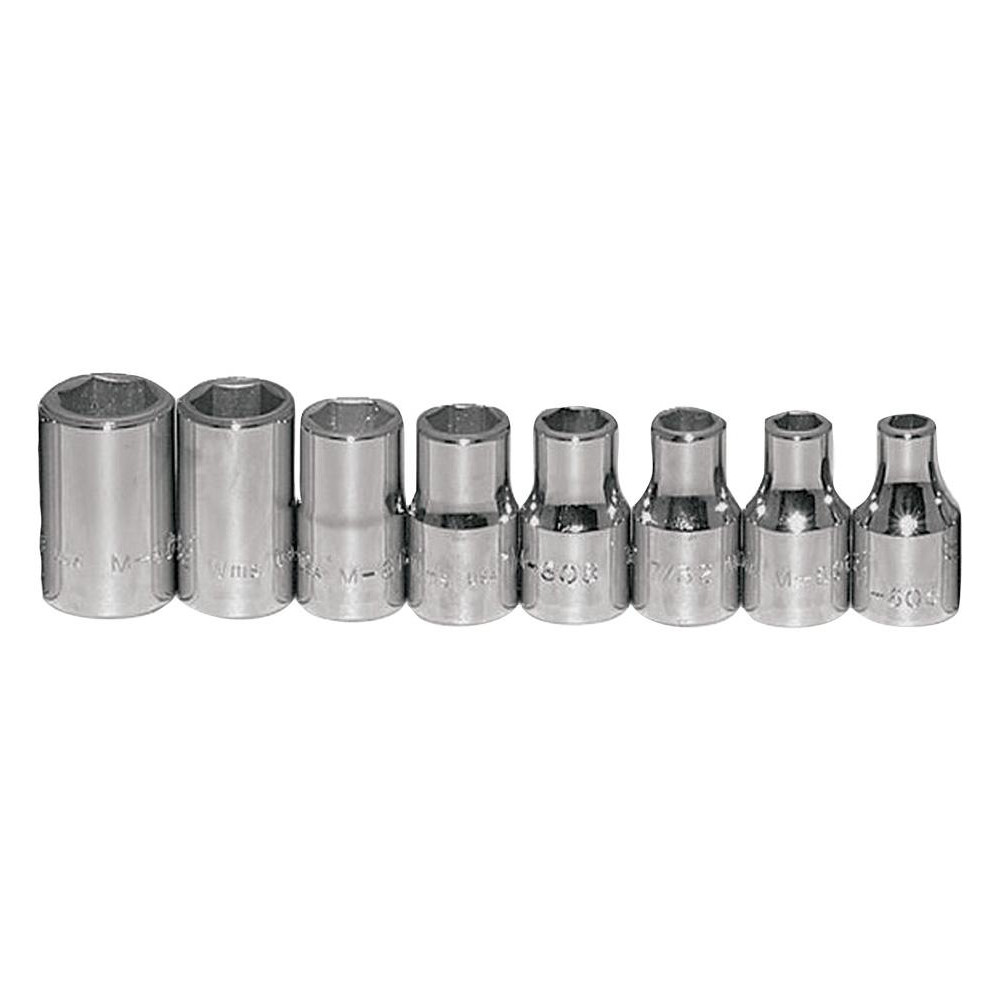 Williams - Socket Set: 10 Pc, 1/2" Drive, 3/8 to 7/8" | MSC Direct