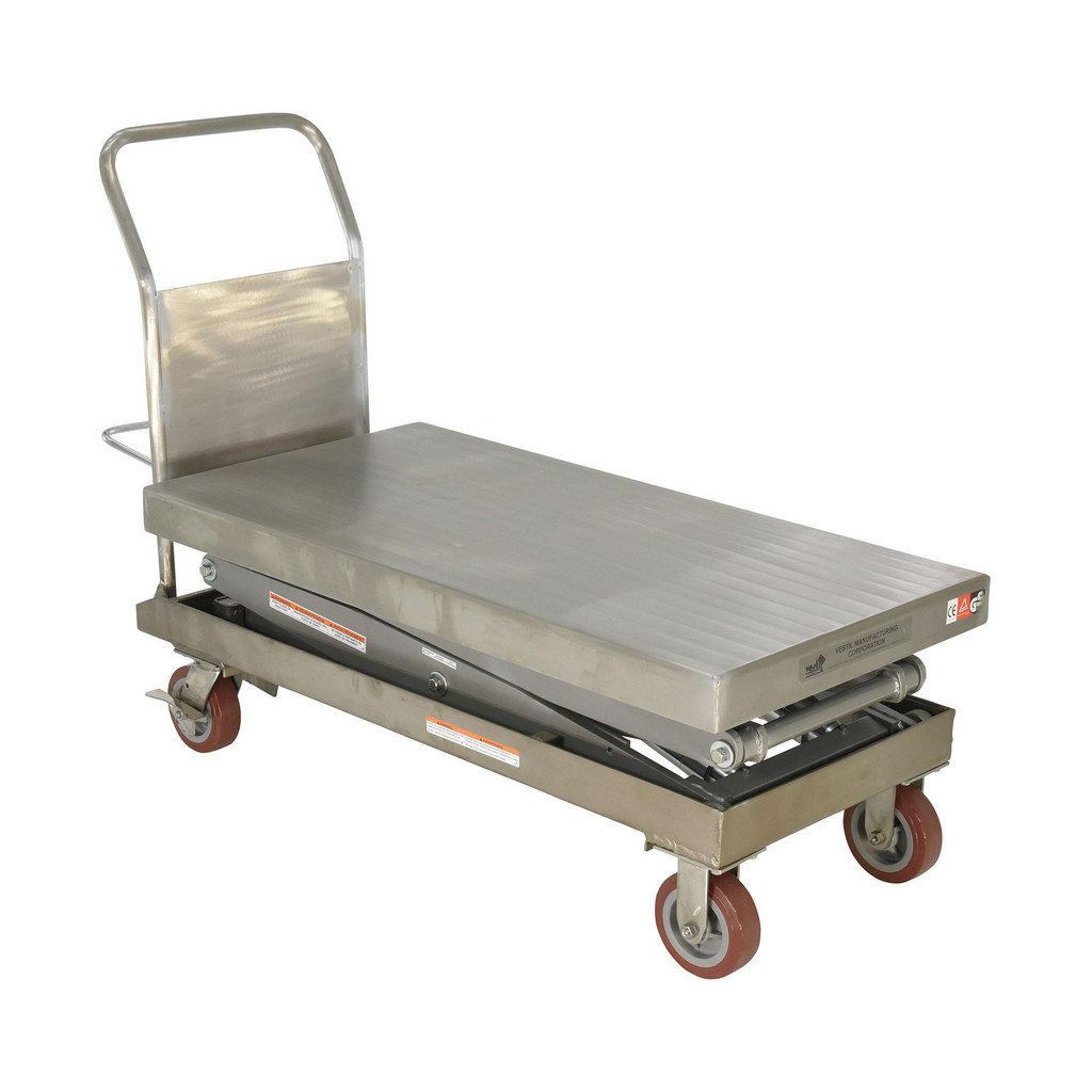 Vestil - Mobile Air Lift Table: 1,500 lb Capacity, 19" Lift Height, 24 ...