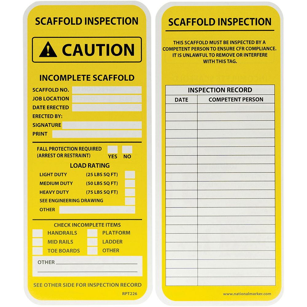 AccuformNMC - Accident Prevention Tag: Rectangle, 7-5/8" High, 3-1/4 ...