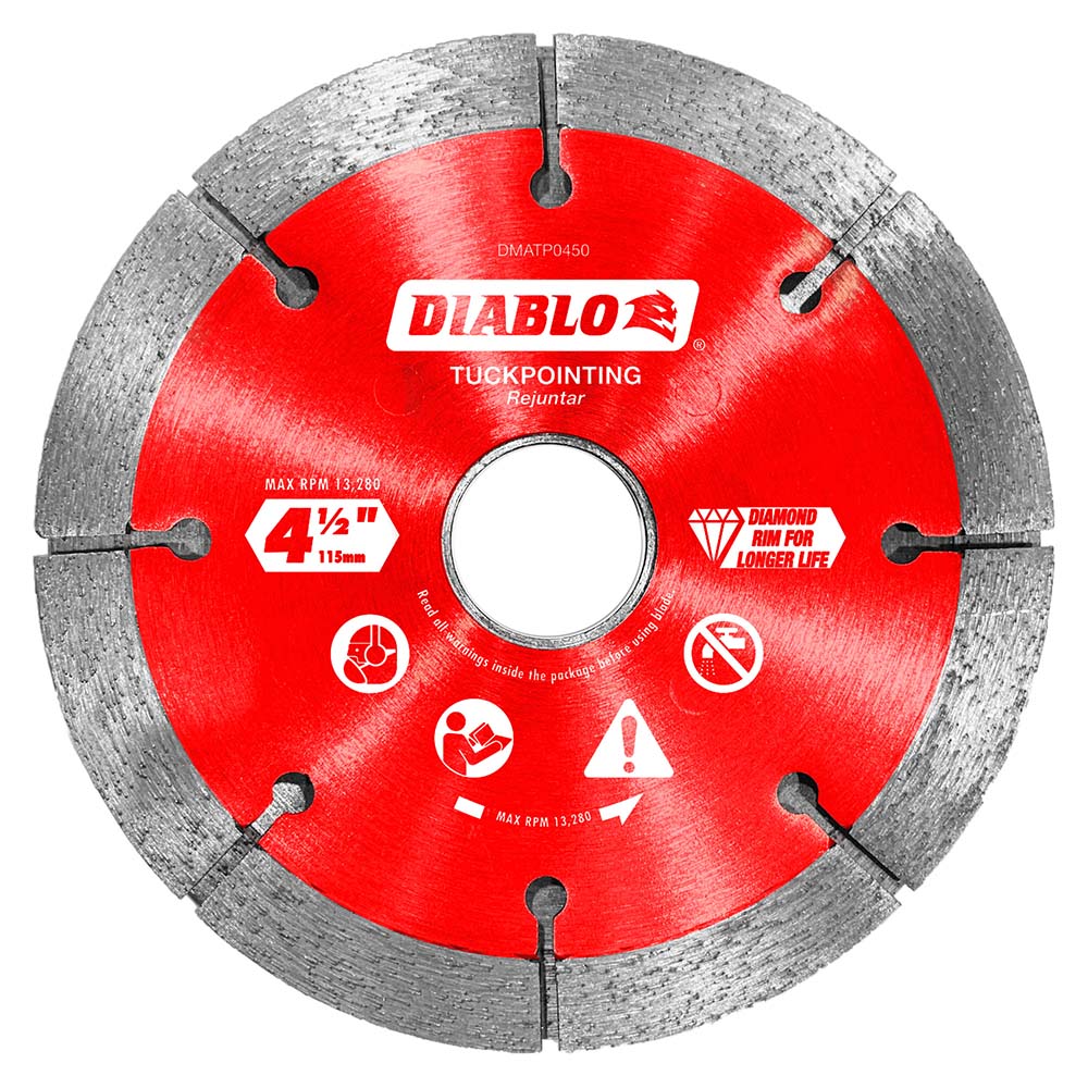 DIABLO - Wet & Dry Cut Saw Blade: 4-1/2" Dia, 0.7874, 5/8 & 7/8" Arbor ...