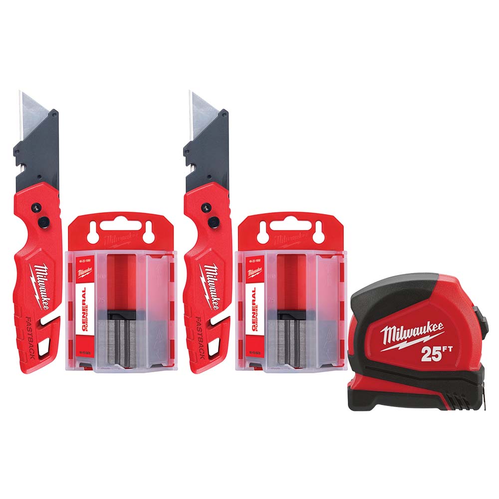 Milwaukee Tool - FASTBACK™ Folding Utility Knife with Blade Storage ...