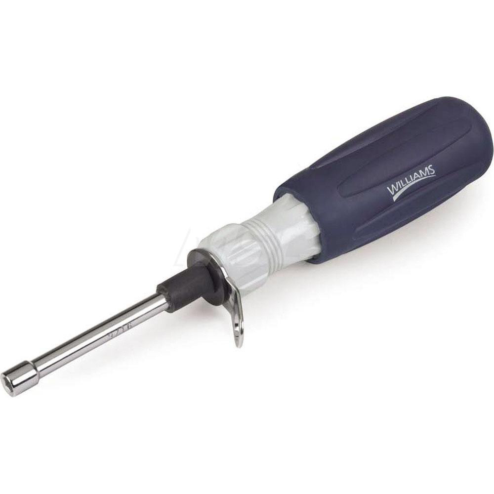 Williams - Tethered Nut Driver: Hollow Shaft, Cushion Grip Handle, 7 ...