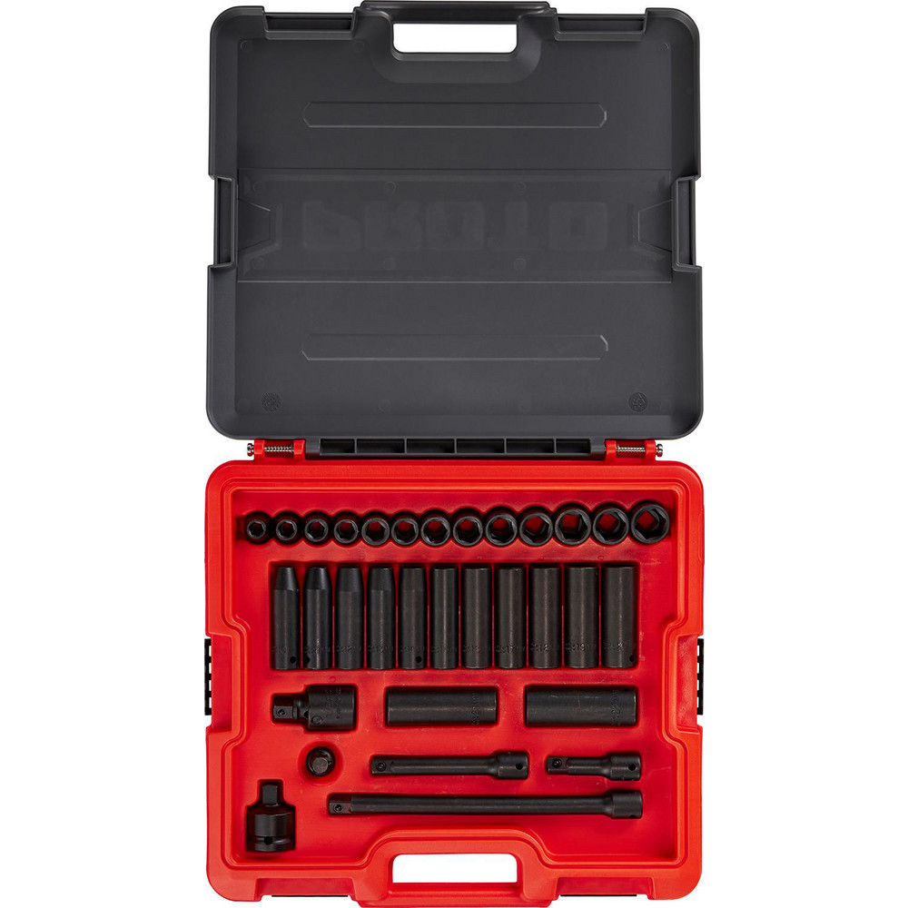 Proto - Socket Set: 32 Pc, 1/2" Drive, 8.00 to 22.00 mm | MSC Direct