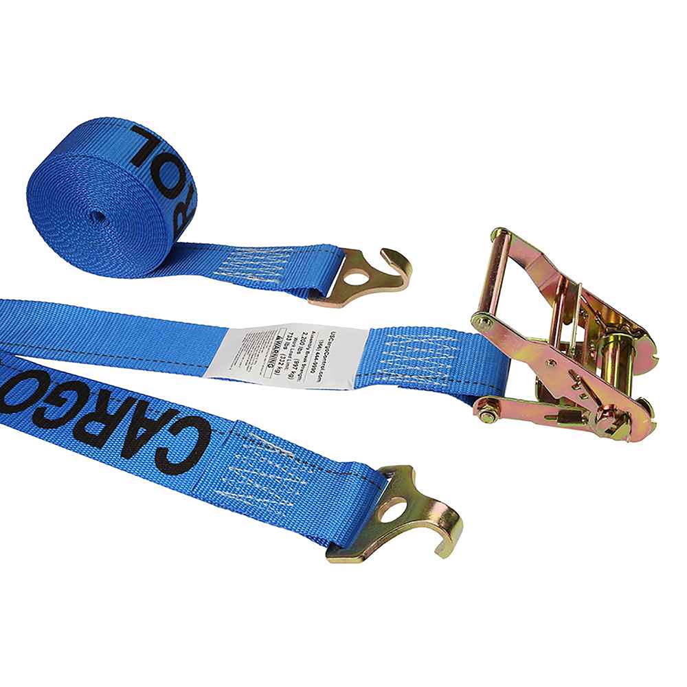 US Cargo Control - Polyester Ratchet Strap Tie Down: 20' Long, 2" Wide ...