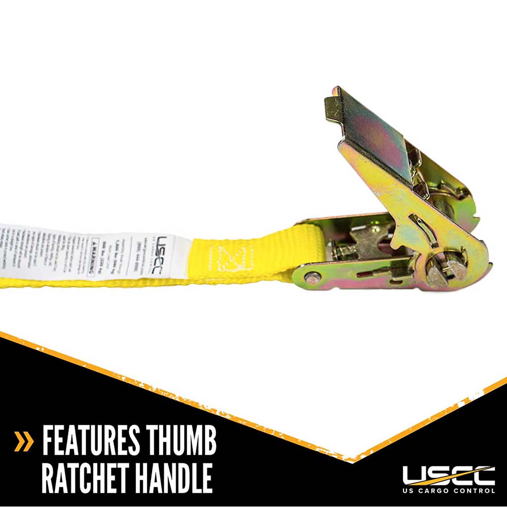 US Cargo Control - Polyester Ratchet Strap Tie Down: 20' Long, 1" Wide ...